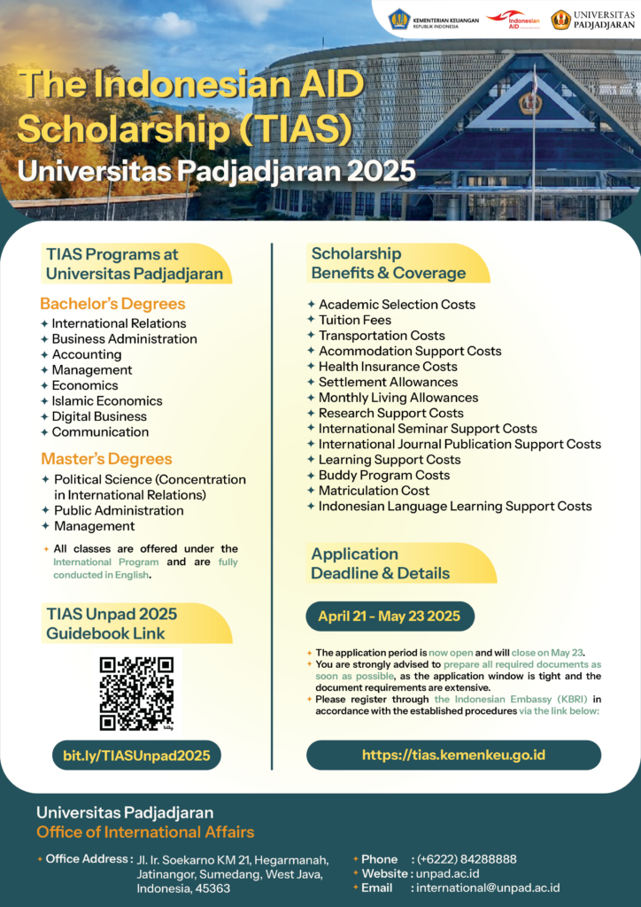 The Indonesian Aid Scholarship (TIAS) – International Office
