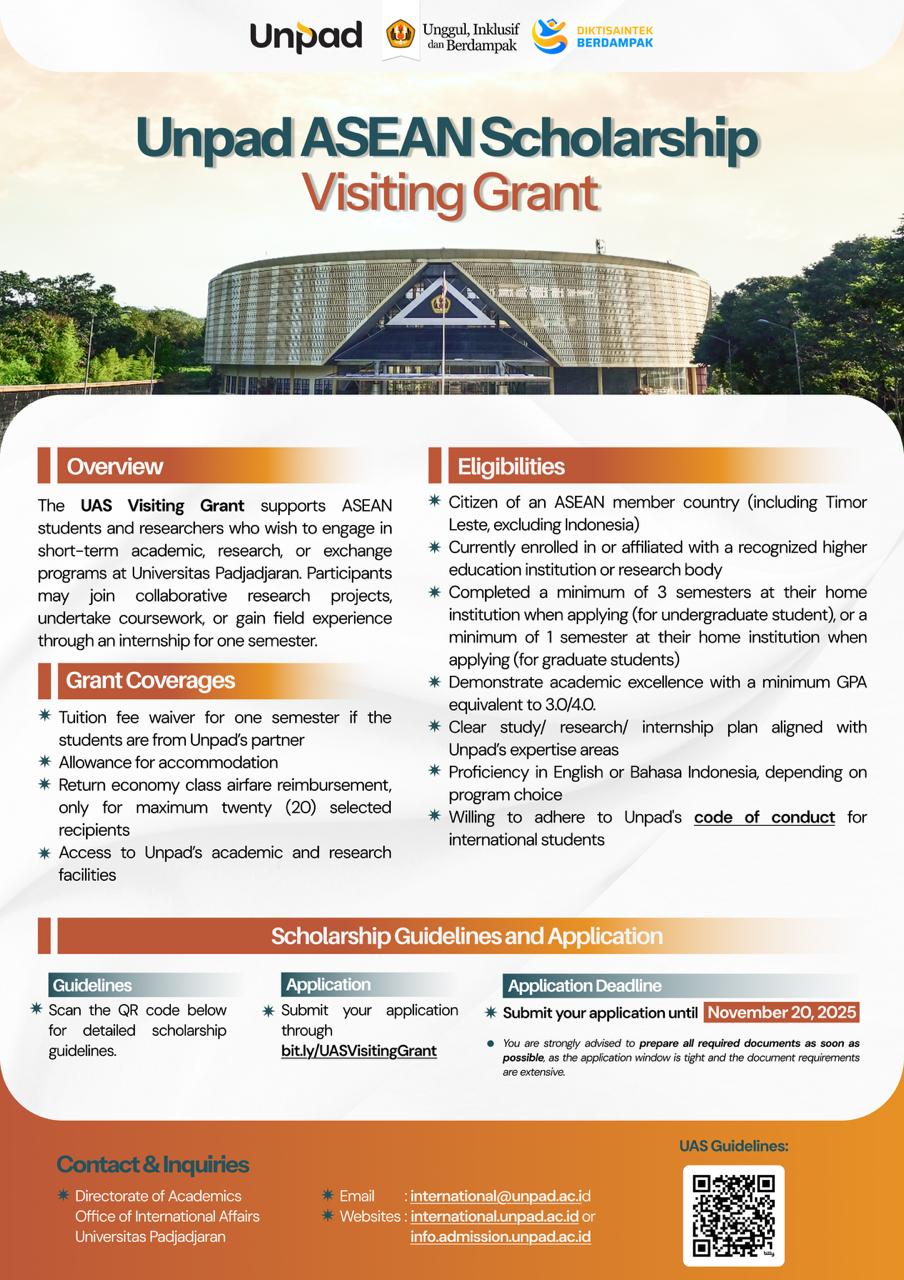 Unpad ASEAN Scholarship Visiting Grant – International Office